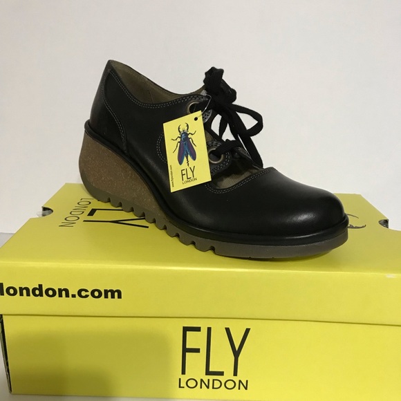 Fly London | Shoes | Fly London Nely Leather Wedge Lace Up Loafer ...